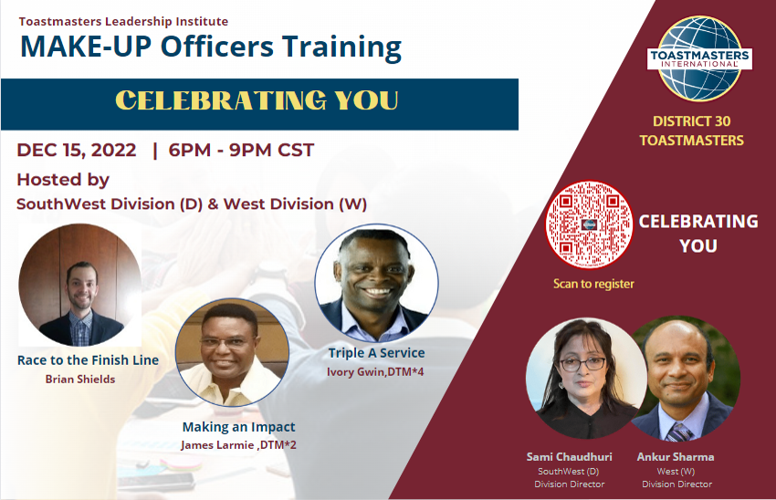 Toastmaster Leadership Institute (TLI)/Club Officer Training hosted by ...